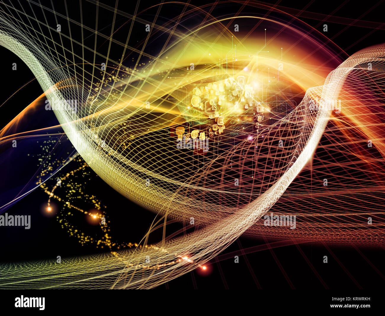 the Virtual World Stream Stock Photo - Alamy