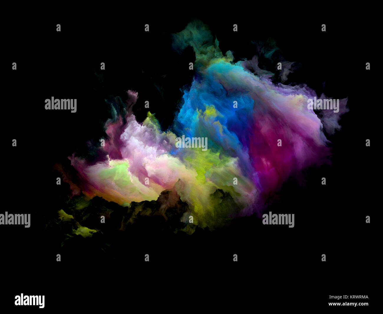 Colorful Fractal Cloud Particle Stock Photo - Alamy