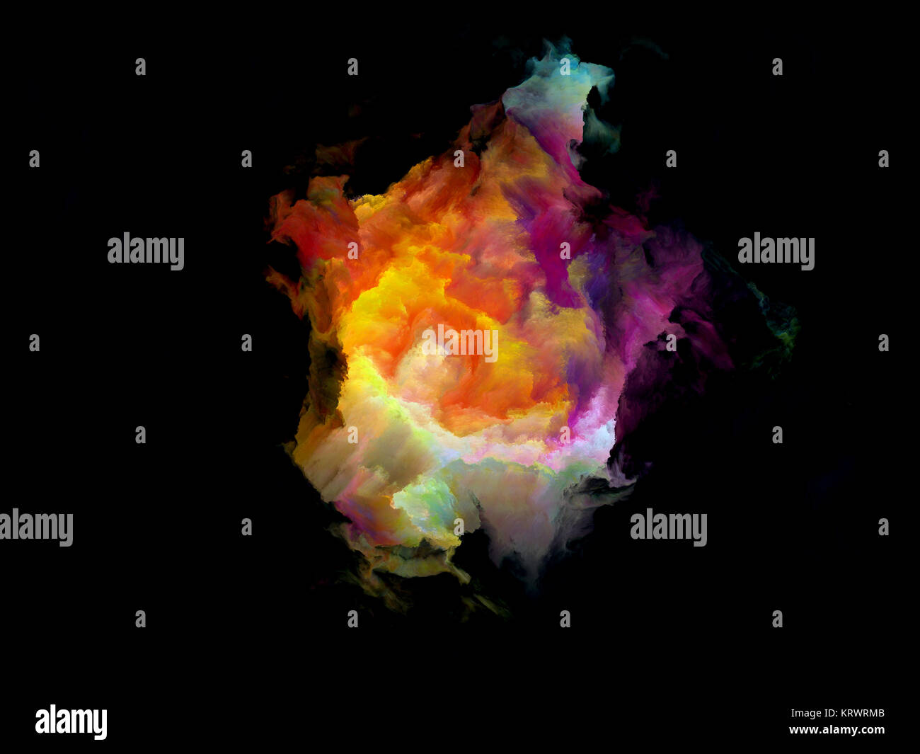Colorful Fractal Cloud Particle Stock Photo - Alamy