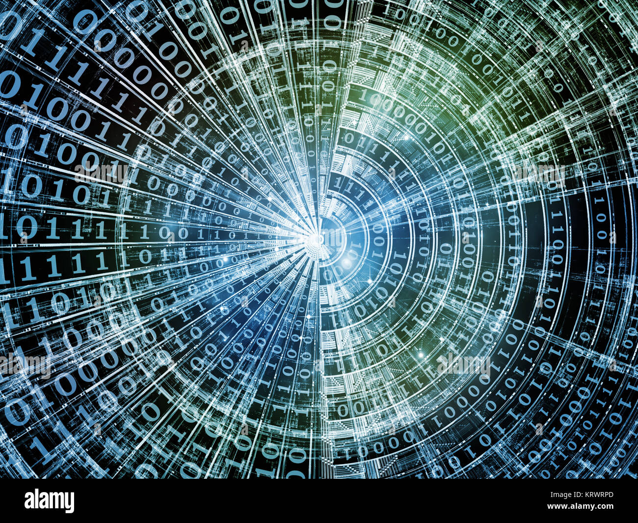 Spheres of World of Numbers Stock Photo - Alamy