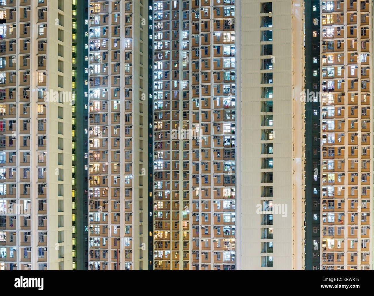 Facade of building at night Stock Photo - Alamy