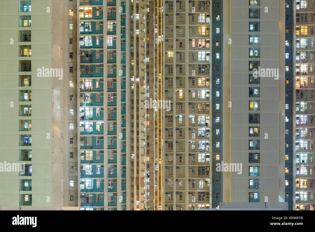 Building facade at night Stock Photo - Alamy