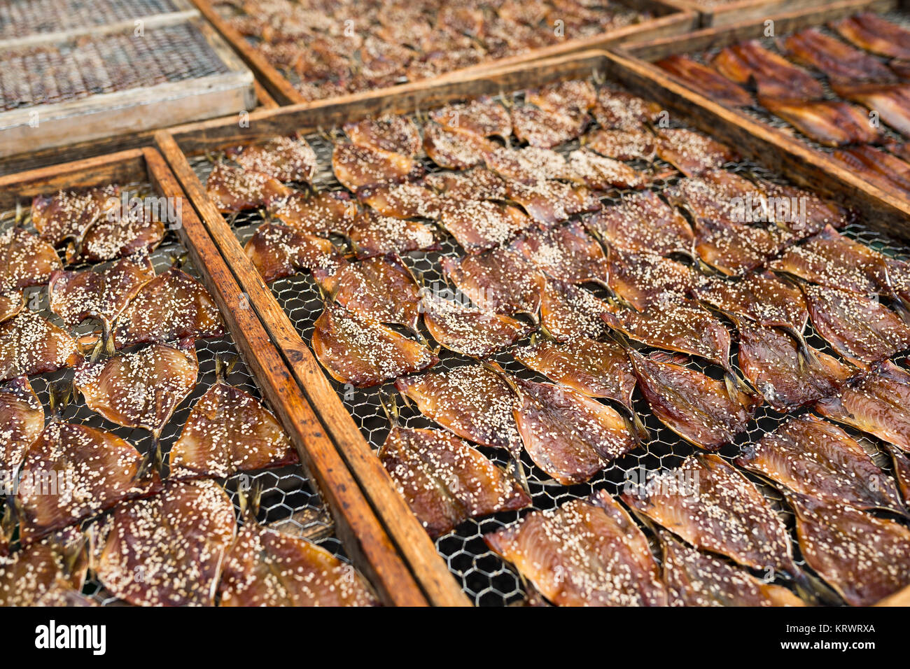 Japanese Sesame dried fish Stock Photo - Alamy