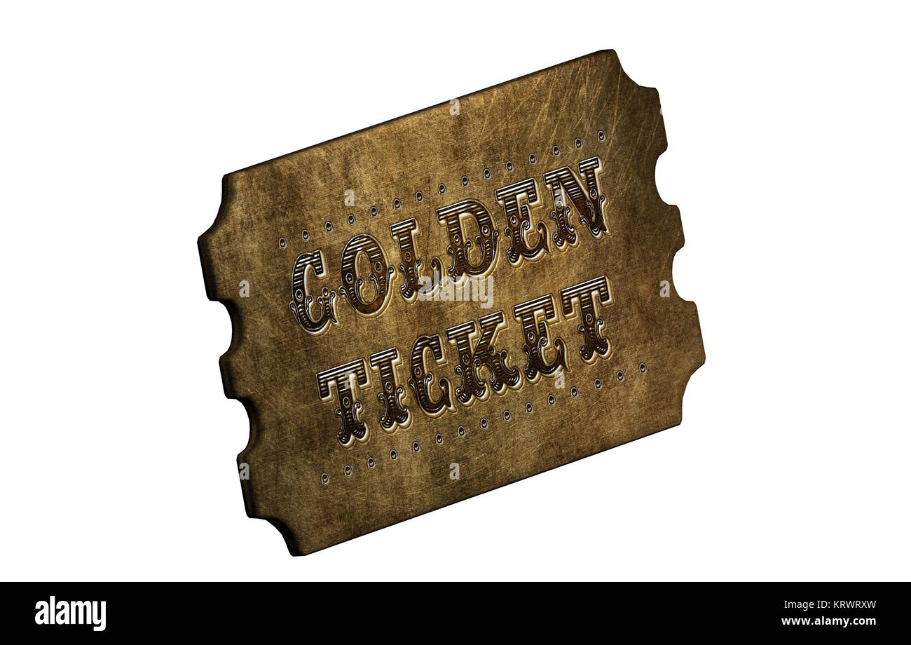 Golden ticket Cut Out Stock Images & Pictures - Alamy