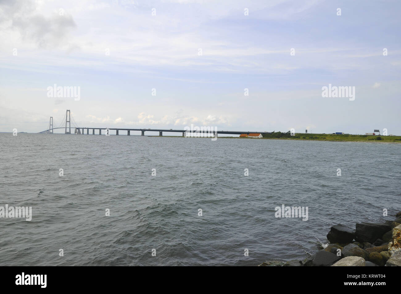 great belt bridge in denmark Stock Photo - Alamy