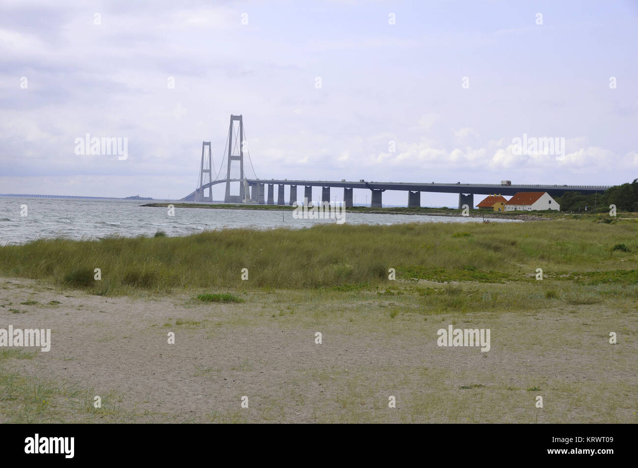great belt bridge in denmark Stock Photo - Alamy