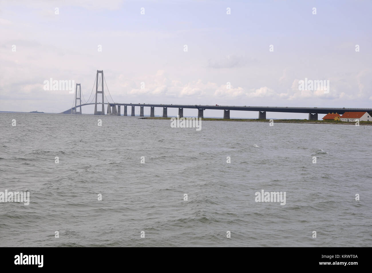 great belt bridge in denmark Stock Photo - Alamy