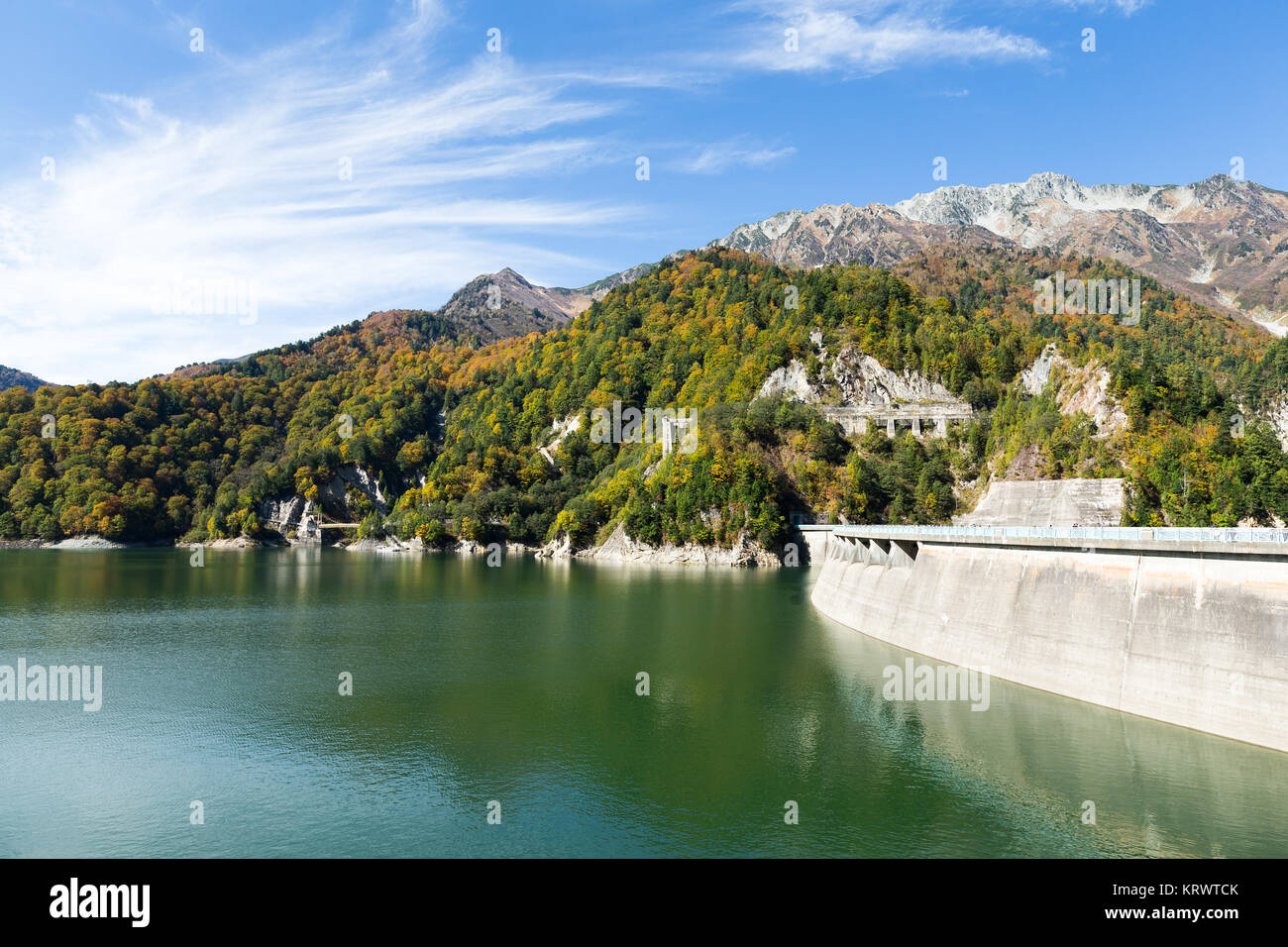 Kurobe Dam and lake in Japan Stock Photo - Alamy