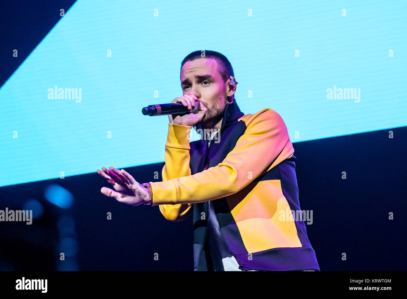 Liam Payne performing at 93.3 FLZ's iHeartRadio Jingle Ball on December ...