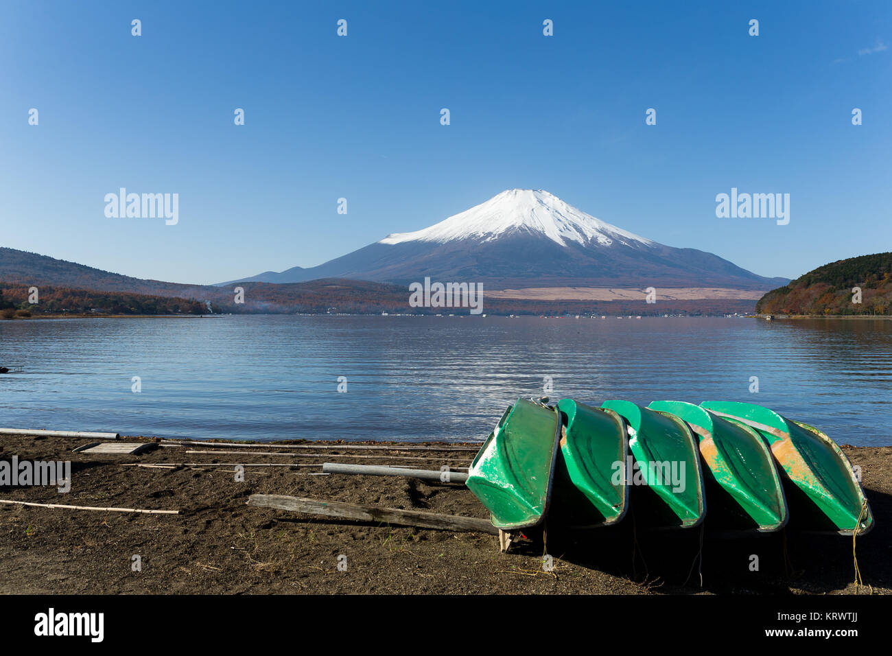 Fujisan and Lake Yamanaka Stock Photo - Alamy