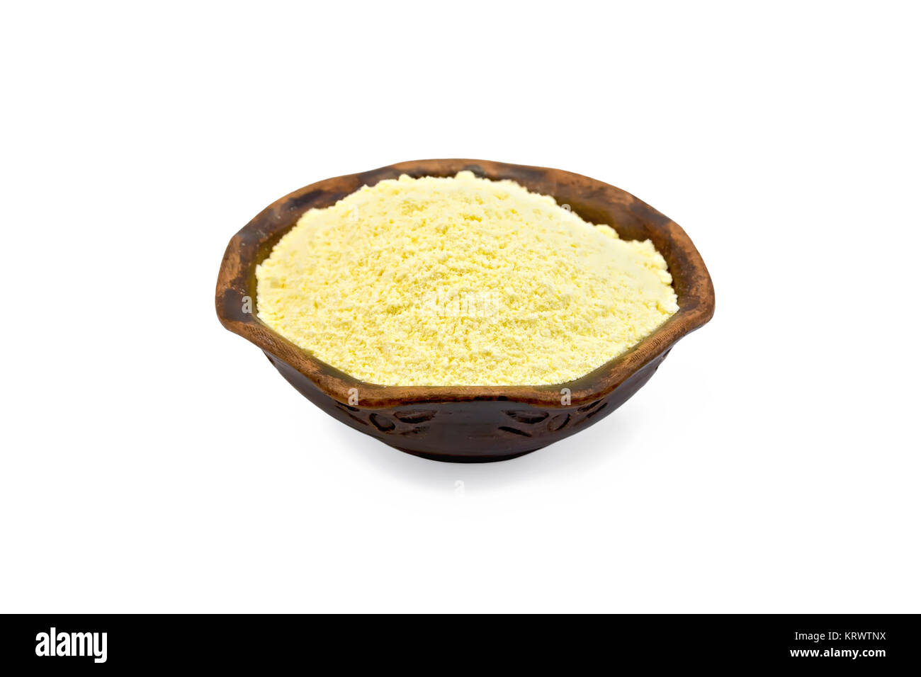 Pile corn flour isolated Cut Out Stock Images & Pictures - Alamy