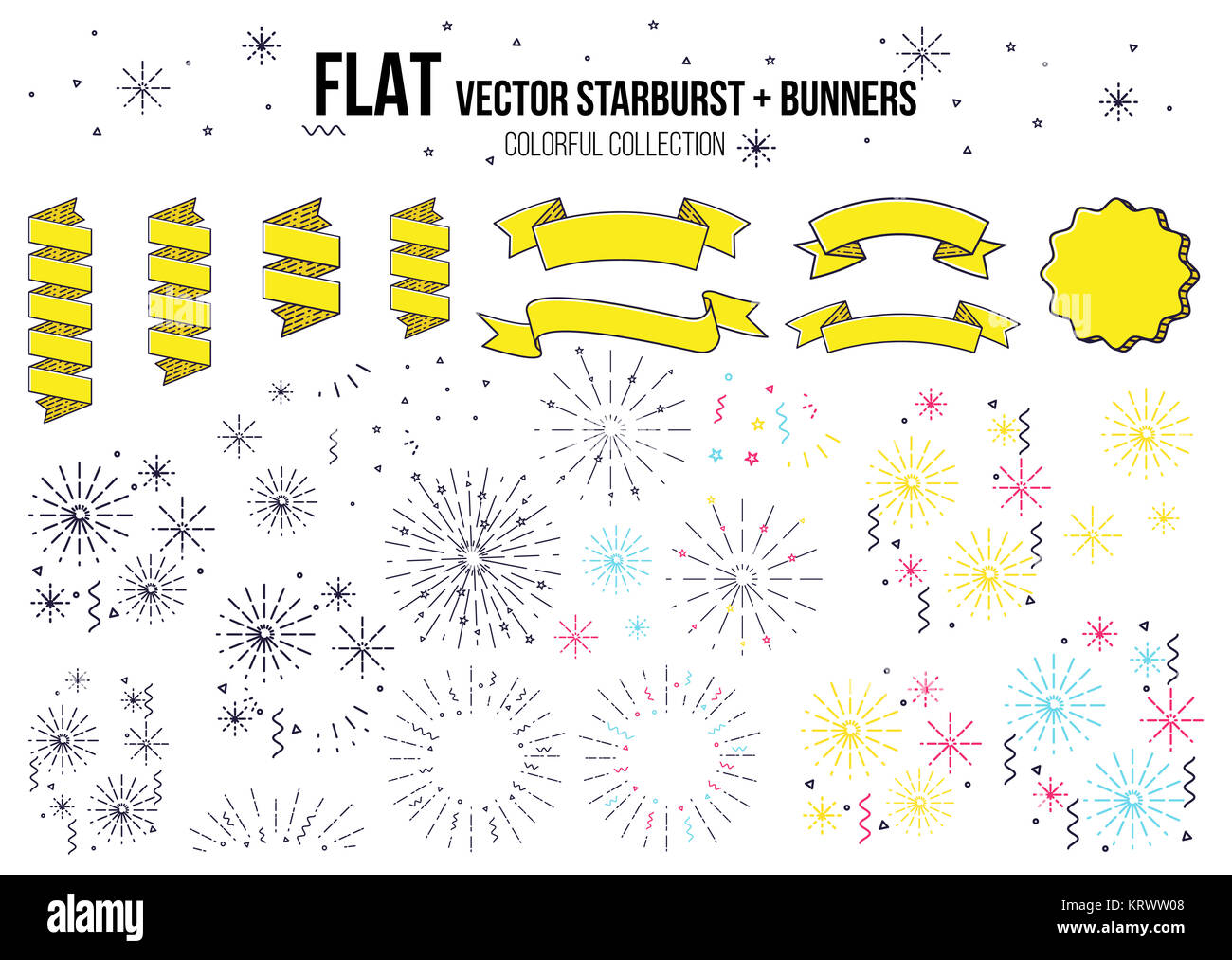 Colorful fireworks set Stock Photo - Alamy