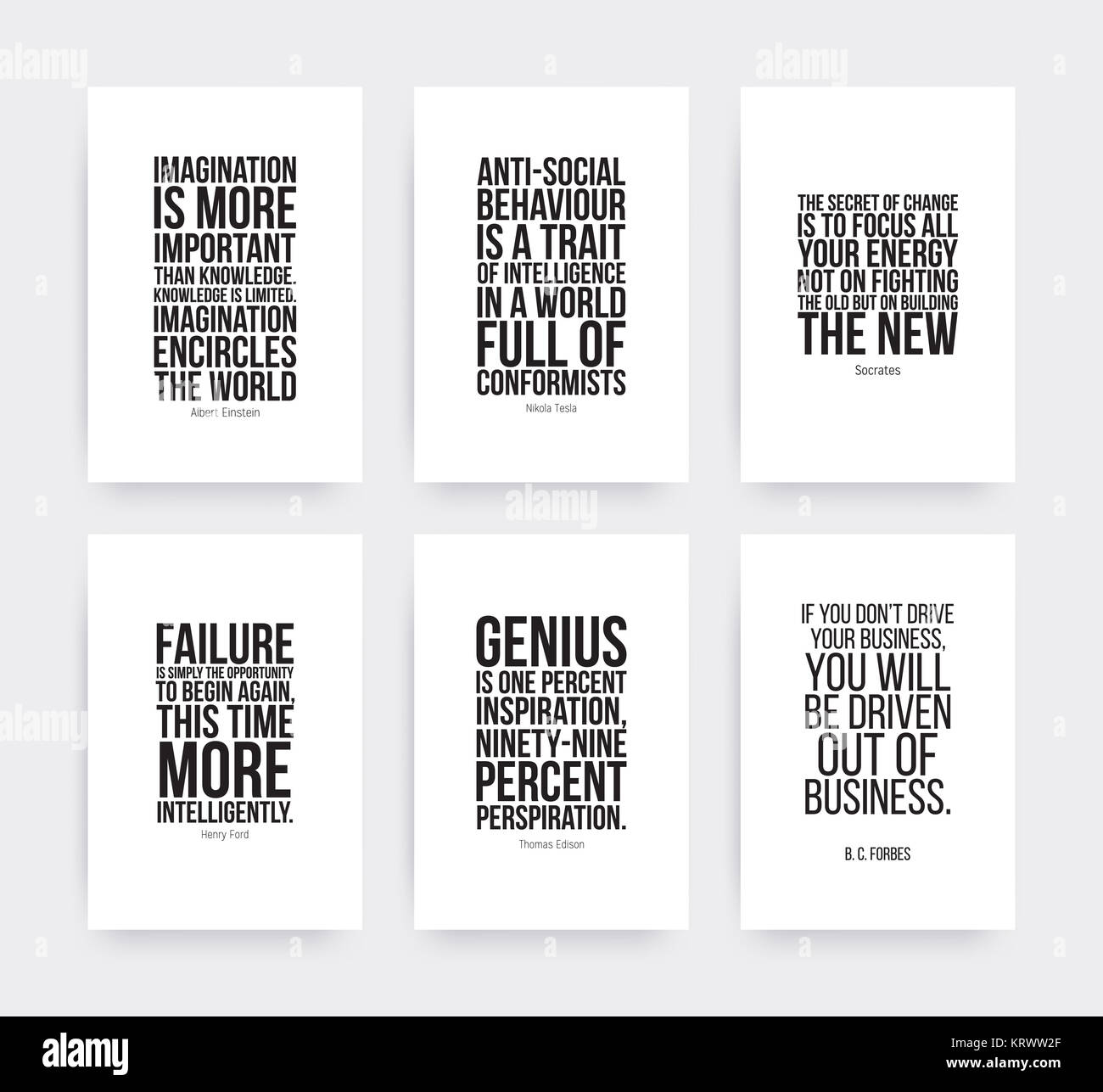 Inspirational motivating quotes set Stock Photo - Alamy