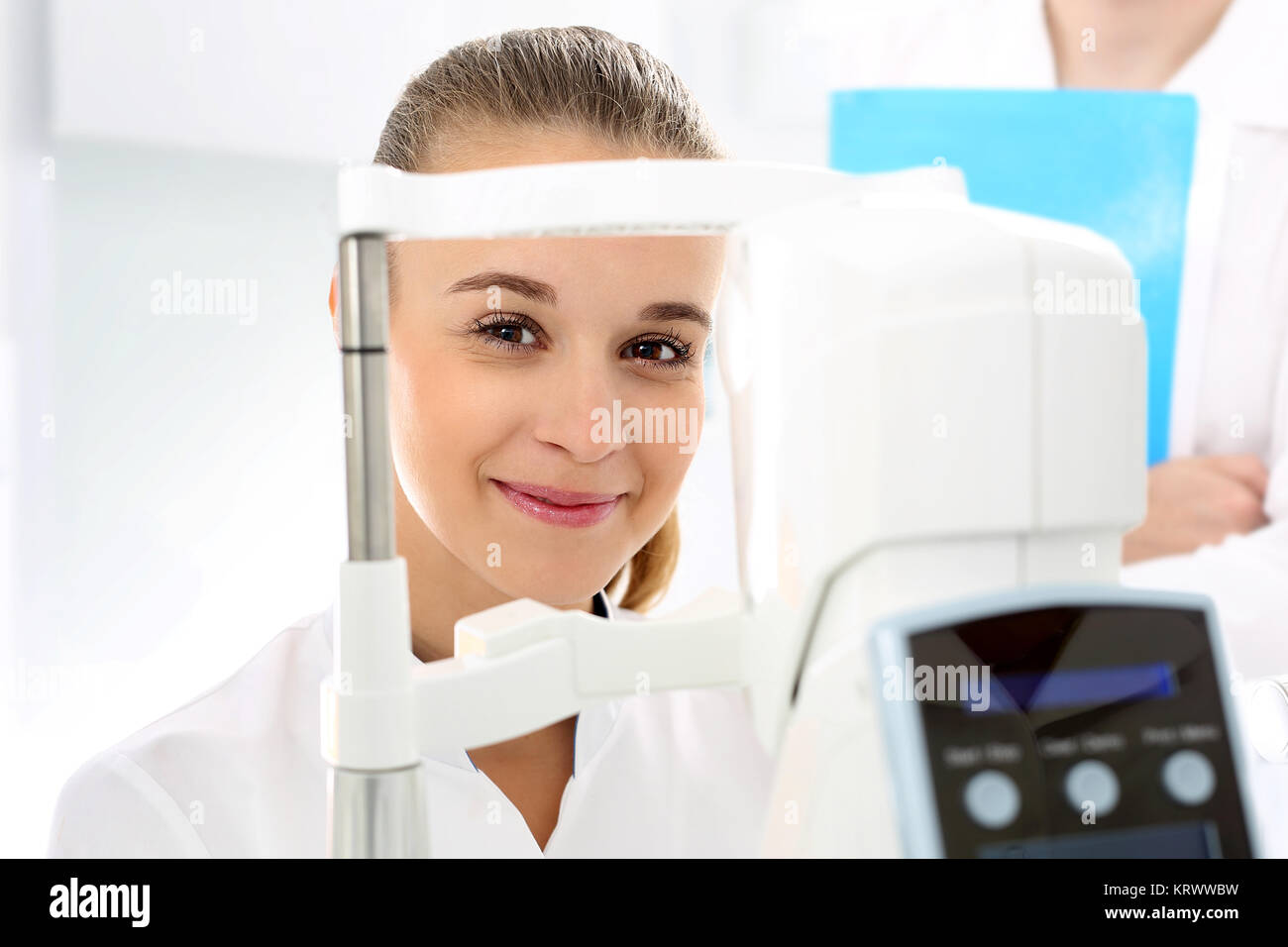 eye examination,patient at the ophthalmology clinic. healthy eyes ...