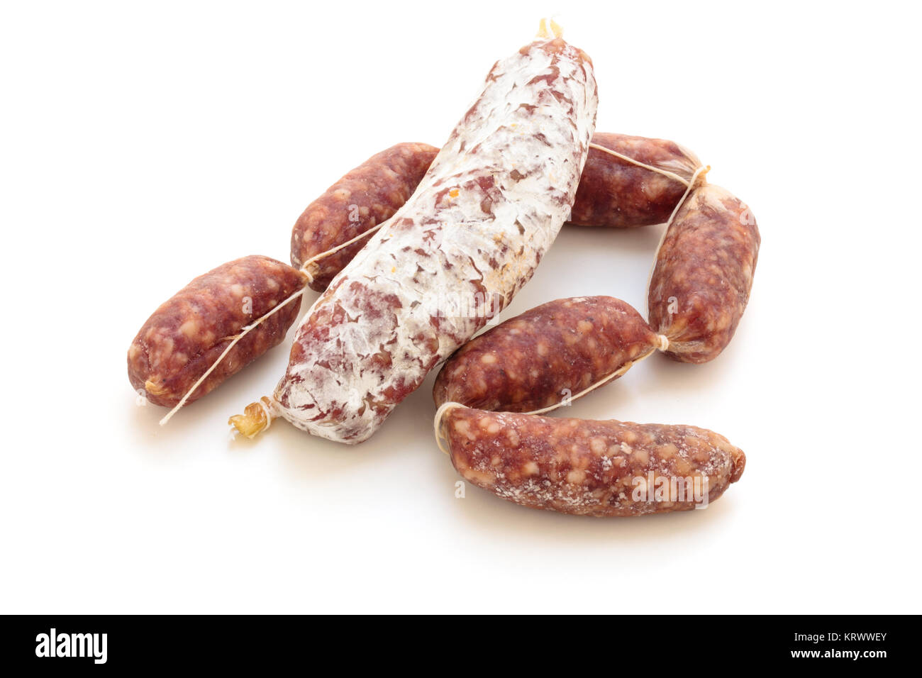 Butcher shop meat sausages Cut Out Stock Images & Pictures - Alamy