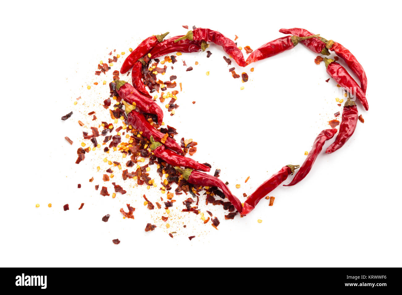 Heart of chili peppers Stock Photo - Alamy