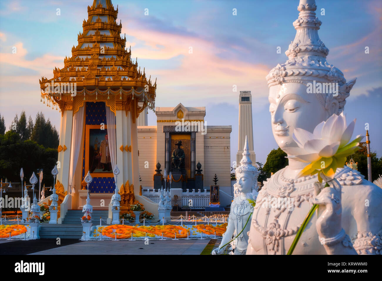 BANGKOK, THAILAND - OCTOBER 29 2017: The replica of royal crematorium ...