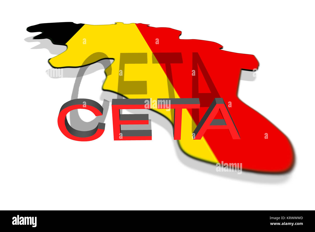 CETA - comprehensive economic and trade agreement on white background ...