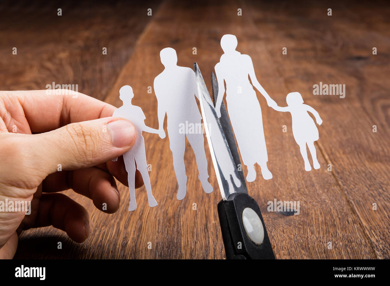 Person Cutting Papercut With Scissor Stock Photo - Alamy