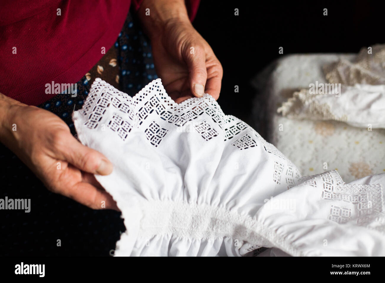 Traditional hand made clothing Stock Photo - Alamy