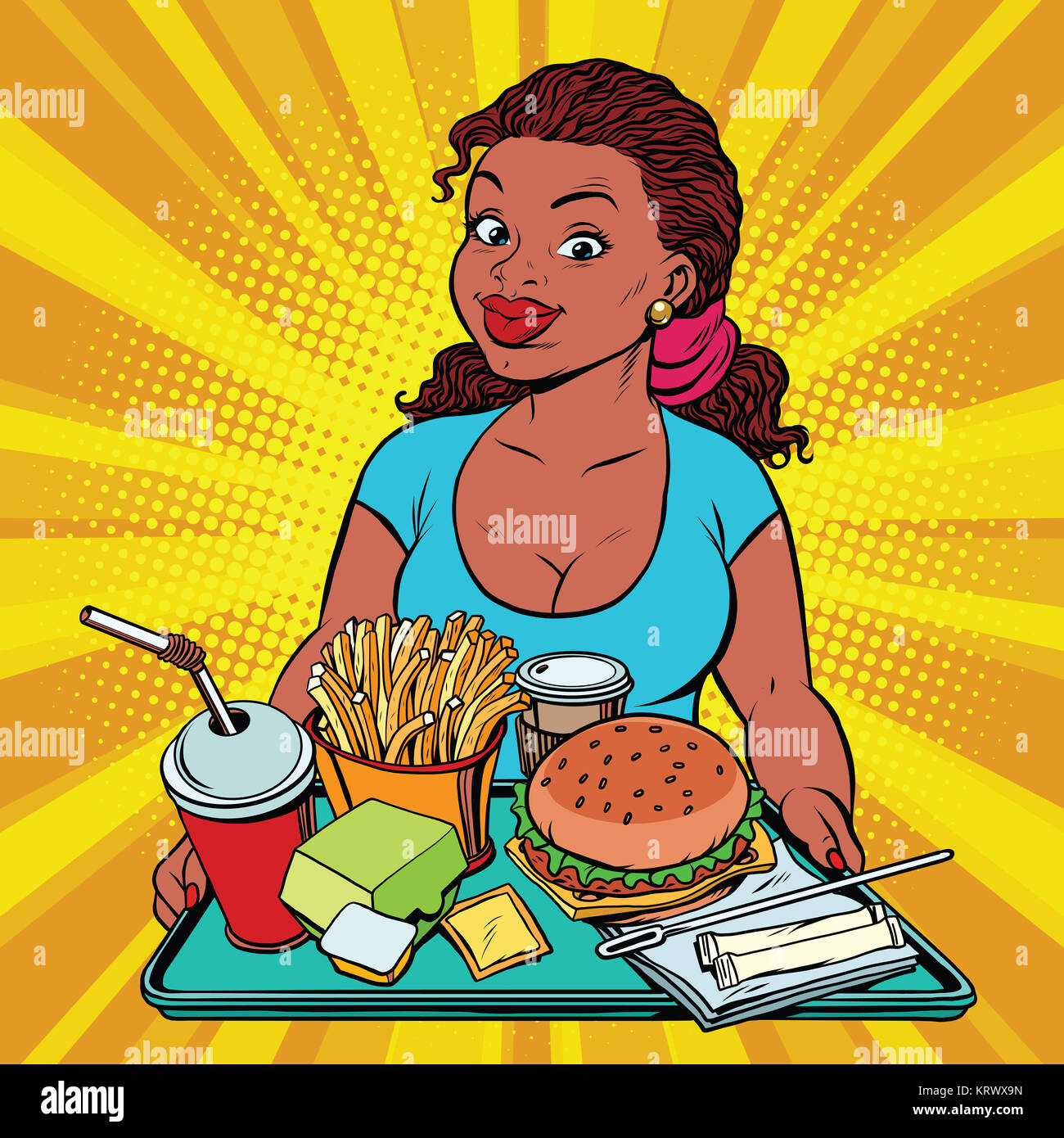 Vector Illustration People Ordering Food High Resolution Stock ...
