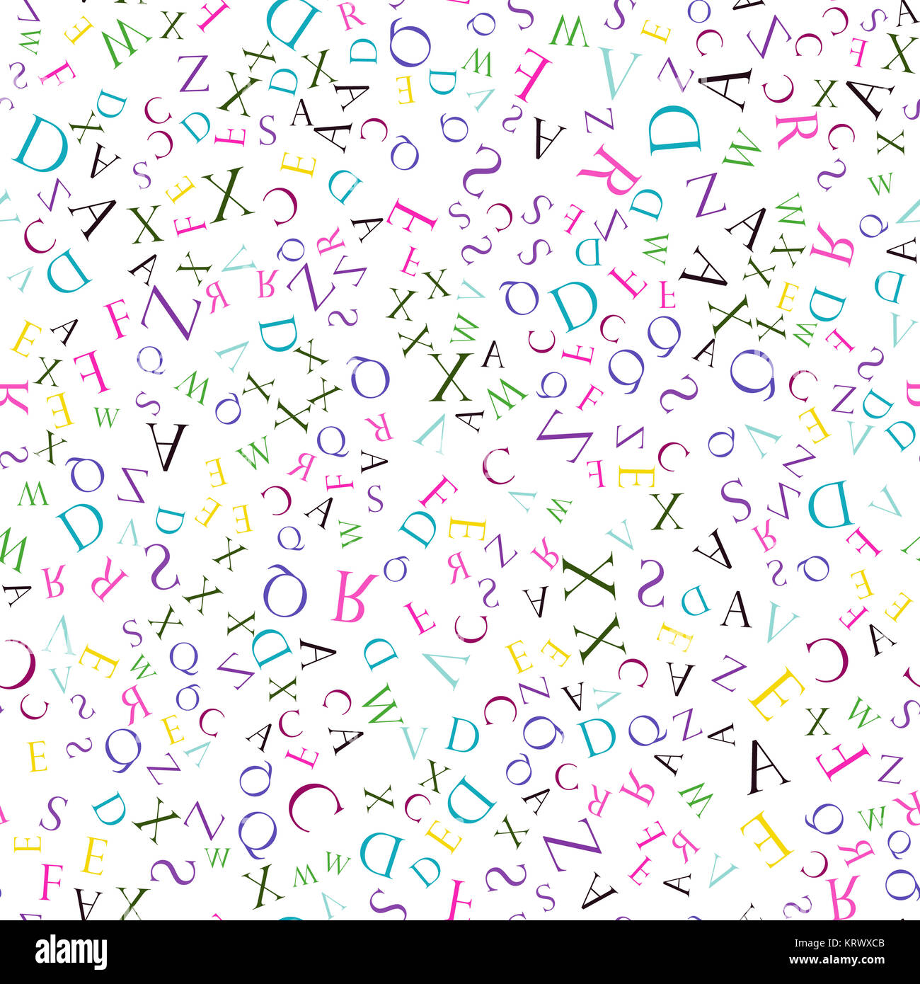 Seamless pattern English alphabet Stock Photo - Alamy