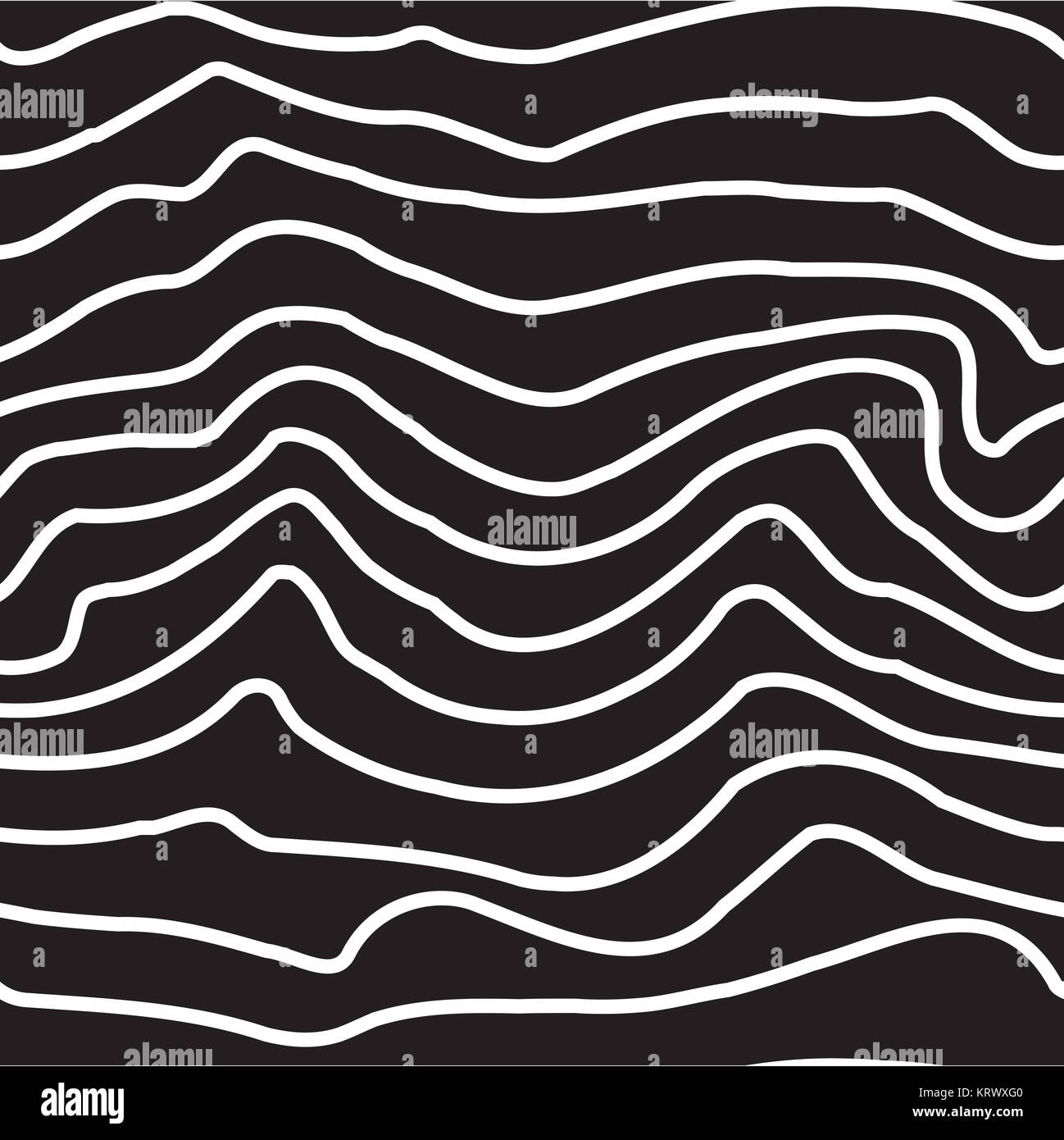 Universal seamless linear striped wave abstract pattern in black Stock ...