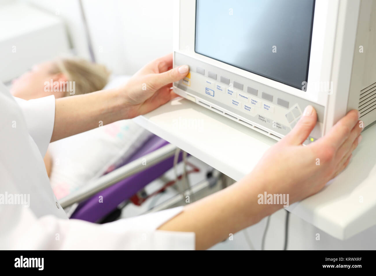 postoperative room,nurse at bedside Stock Photo - Alamy