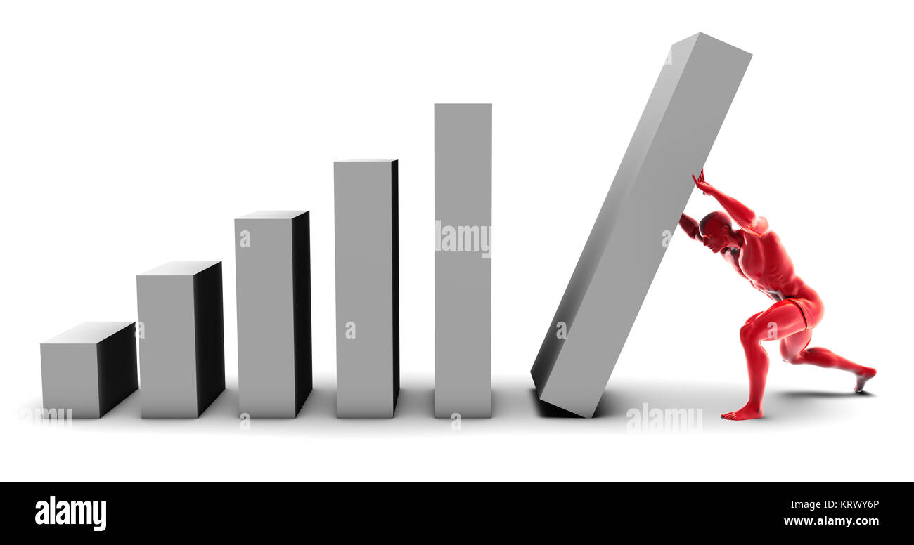 Businessman Pushing Bar Graph High Resolution Stock Photography and ...