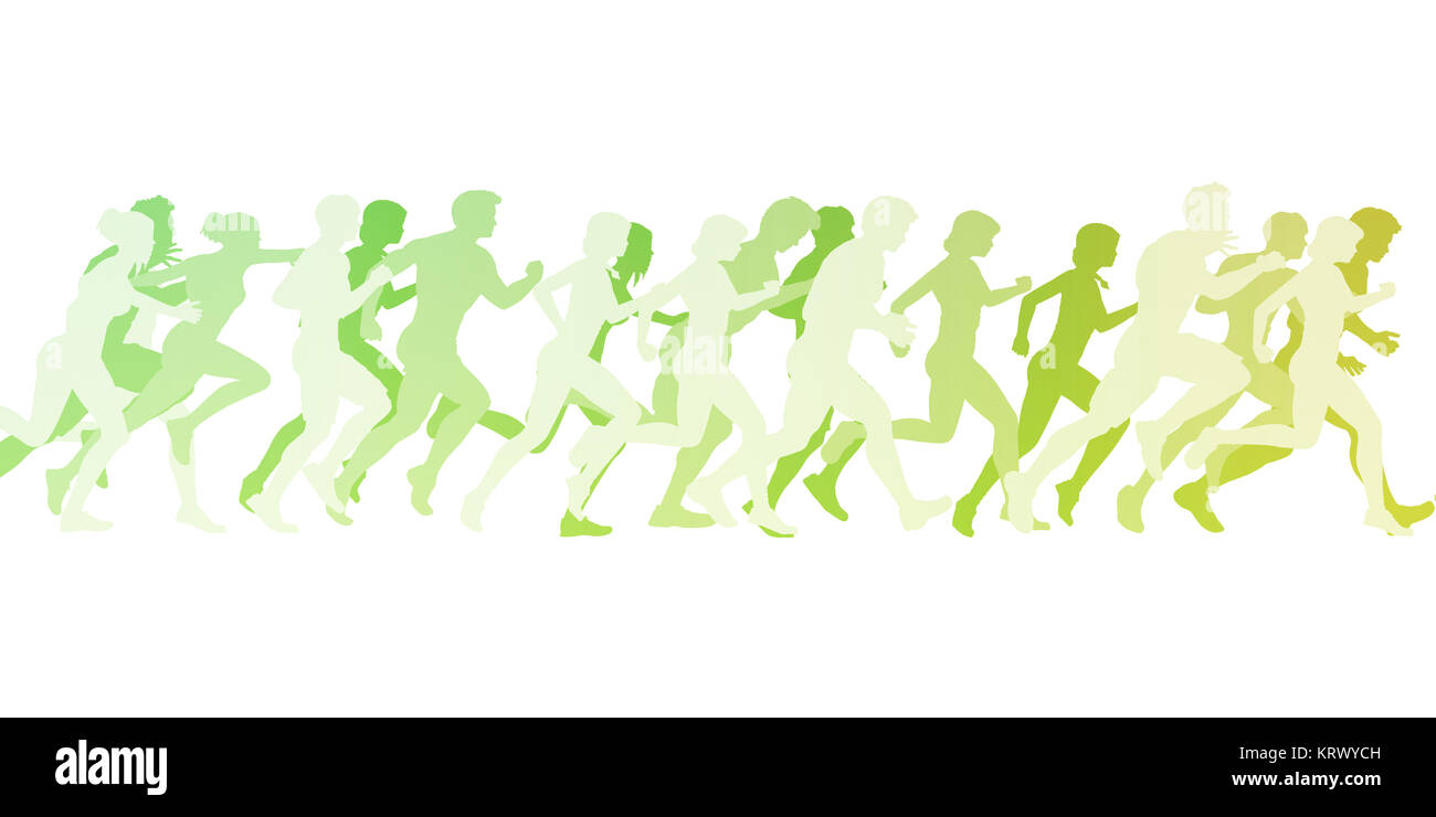 Athletes running athlete training marathon Cut Out Stock Images ...