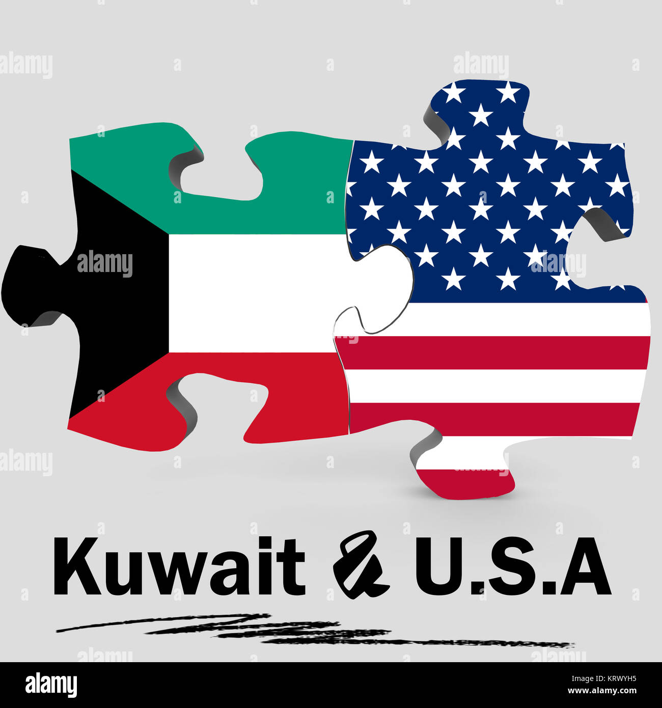 Kuwait usa flag hi-res stock photography and images - Alamy