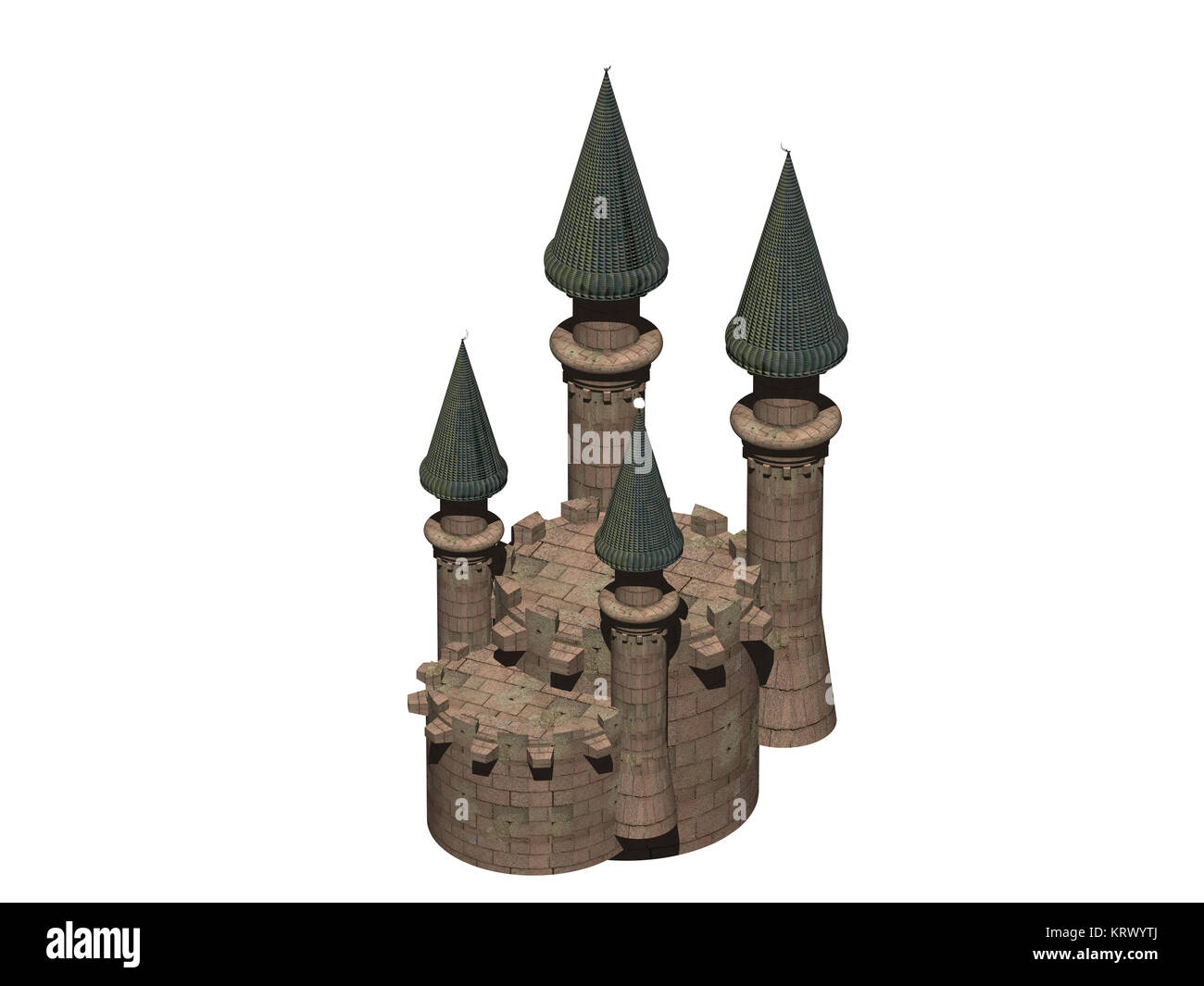 castle with turrets exempted Stock Photo - Alamy