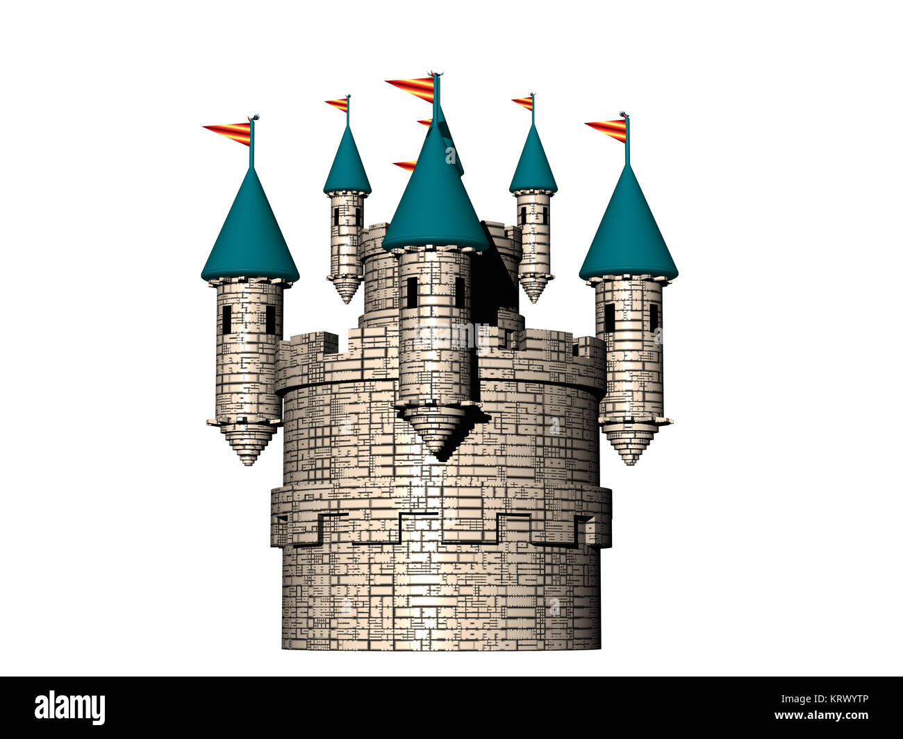 castle with turrets exempted Stock Photo - Alamy