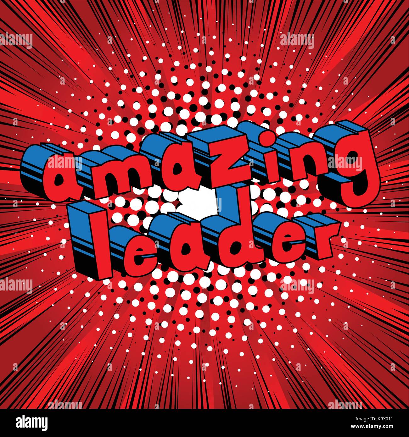 Amazing Leader - Comic book style word on abstract background Stock ...