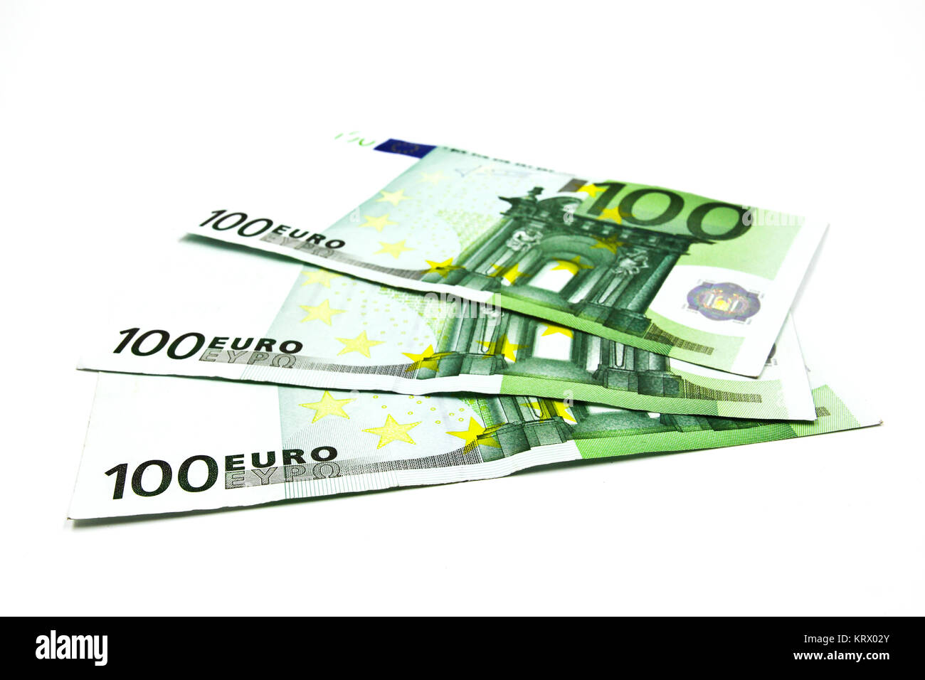 One hundred euro banknote on a white background Stock Photo - Alamy