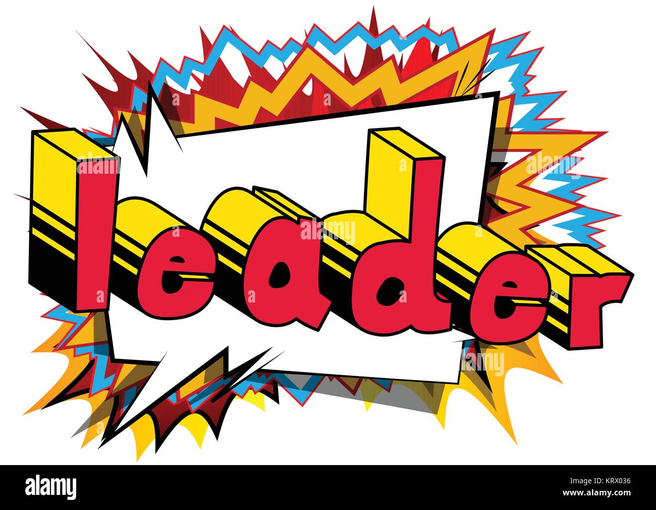 Leader - Comic book style word on abstract background Stock Vector ...