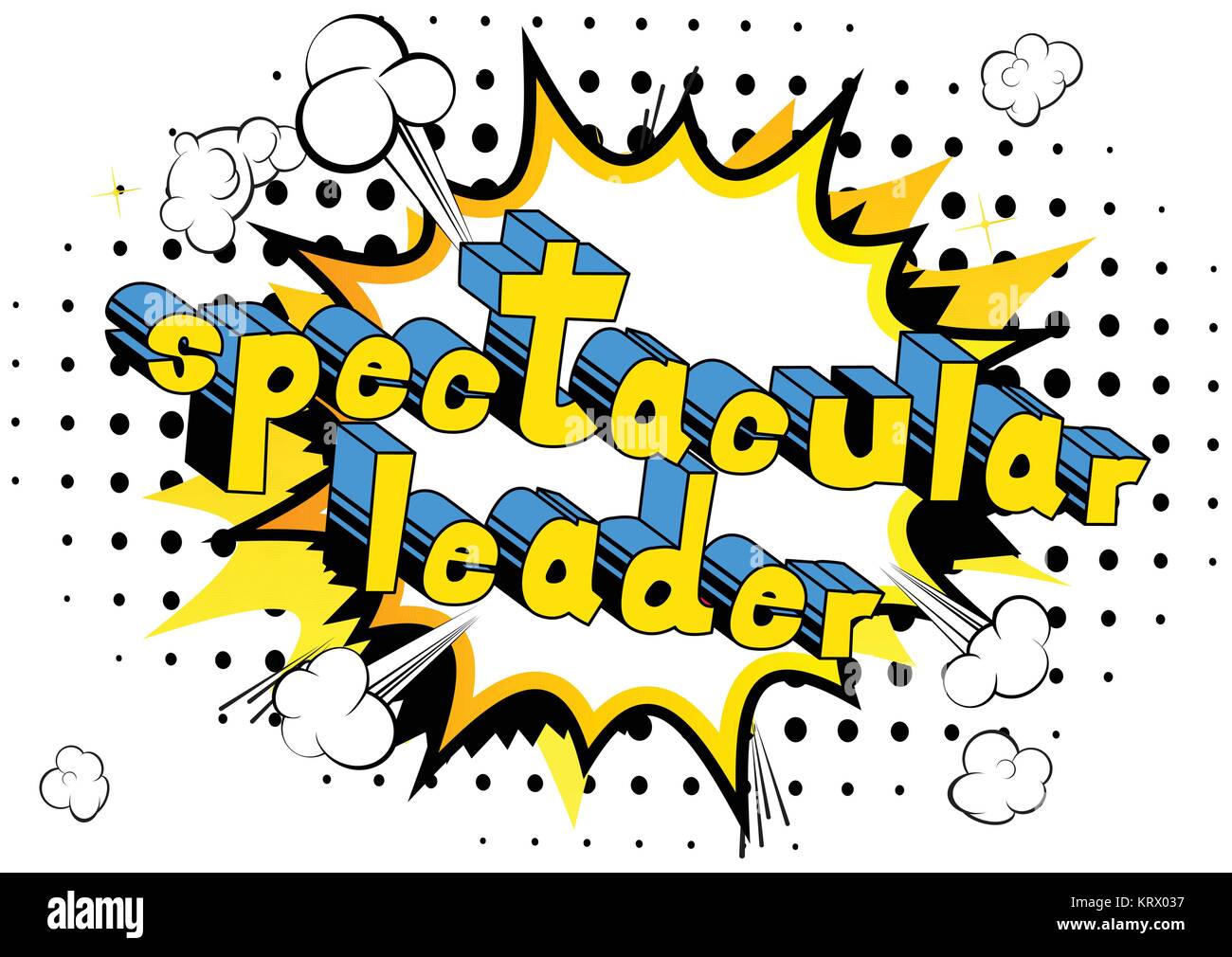 Spectacular Leader - Comic book style word on abstract background Stock ...