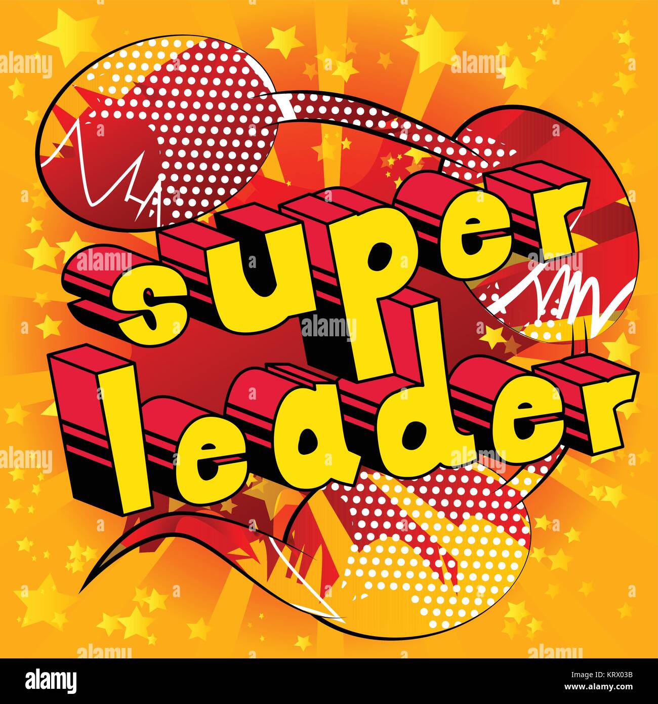 Super Leader - Comic book style word on abstract background Stock ...