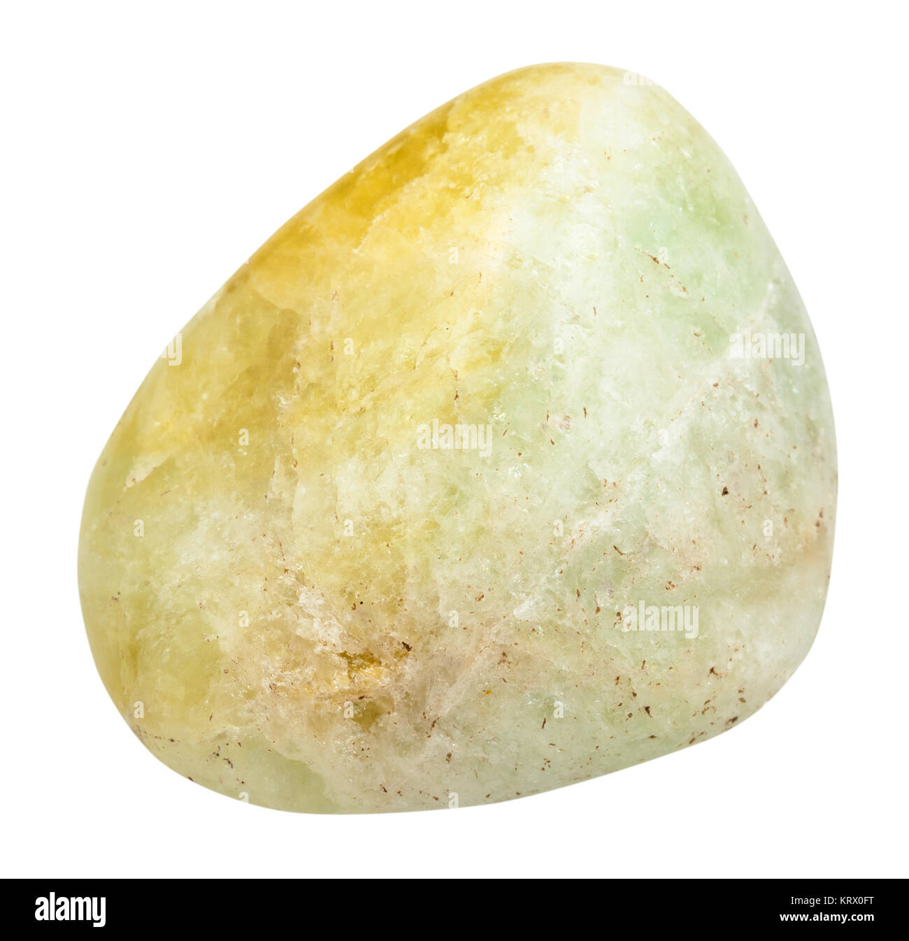 polished Datolite stone isolated on white Stock Photo - Alamy