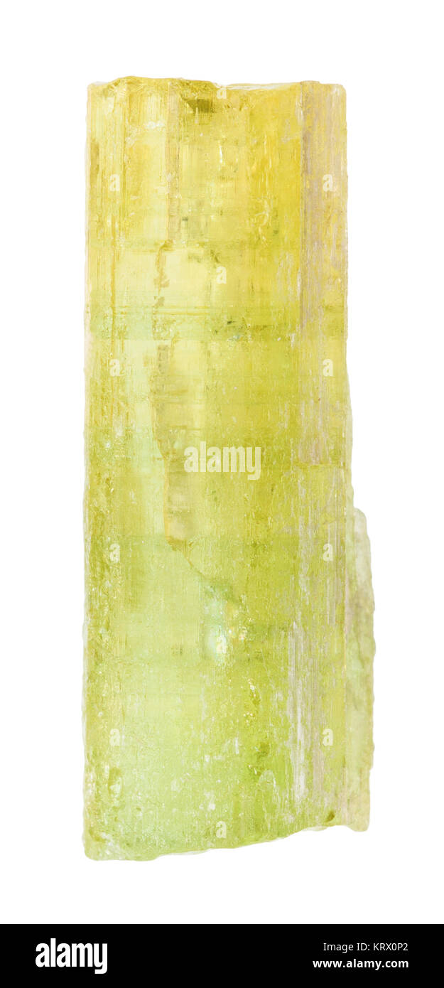 heliodor (golden beryl) crystal isolated Stock Photo - Alamy