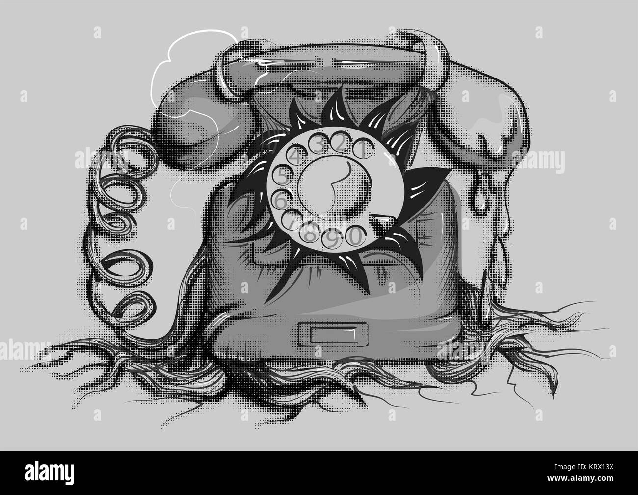 retro rotary dial telephone Stock Photo - Alamy