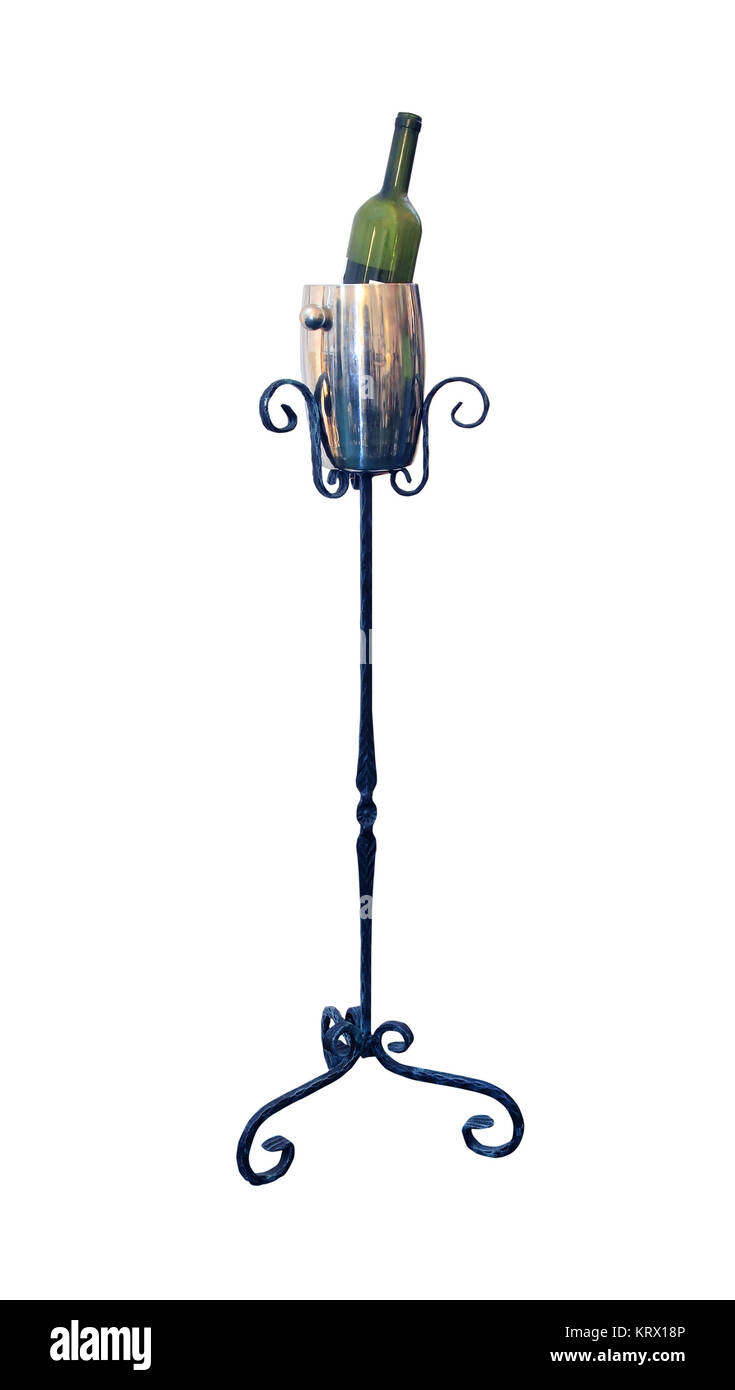 Champagne ice bucket stand Stock Photo - Alamy