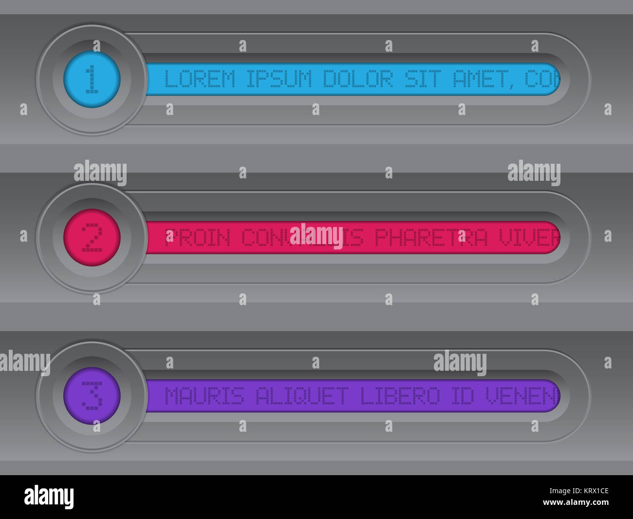 Tech infographic design with colorful lcd displays Stock Photo - Alamy