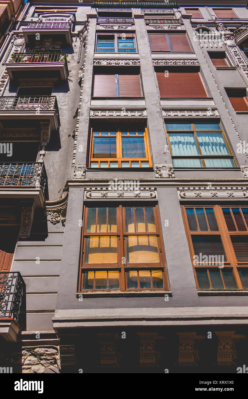 traditional spain building facade Stock Photo - Alamy