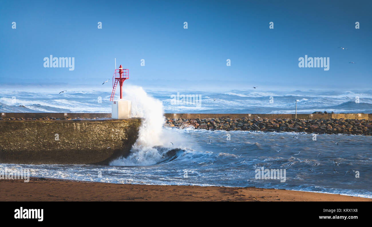 Big storm on a port Stock Photo - Alamy