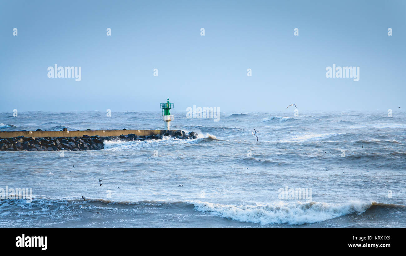 Big storm on a port Stock Photo - Alamy