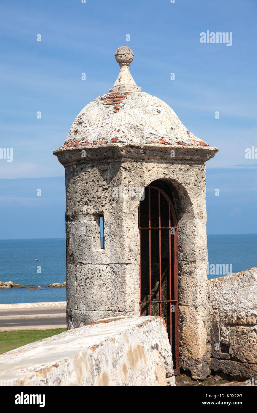 Bartizan of Cartagena de Indias's wall Stock Photo - Alamy