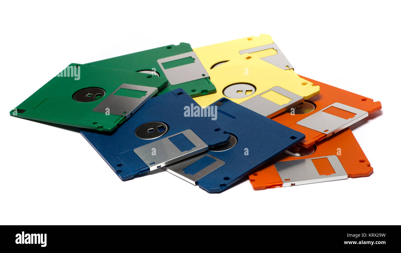 Heap of color floppy disks Stock Photo - Alamy