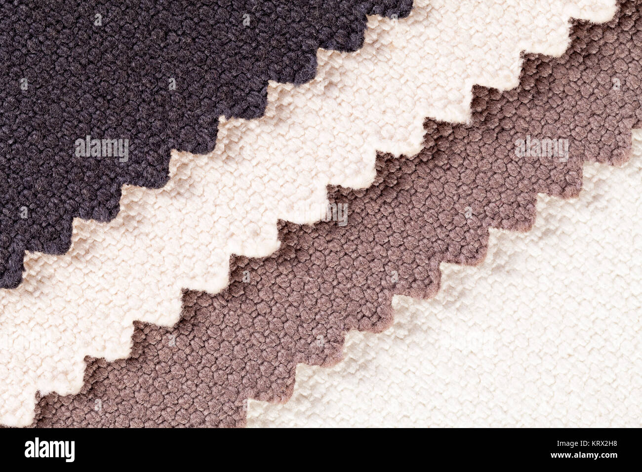 Composition of colored stripes of serrated cotton fabric Stock Photo ...