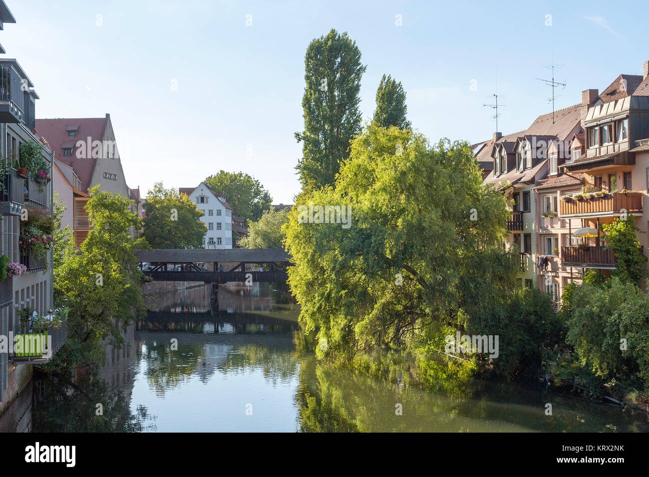 city view of Nuremberg, a city in Franconia in the german state of ...